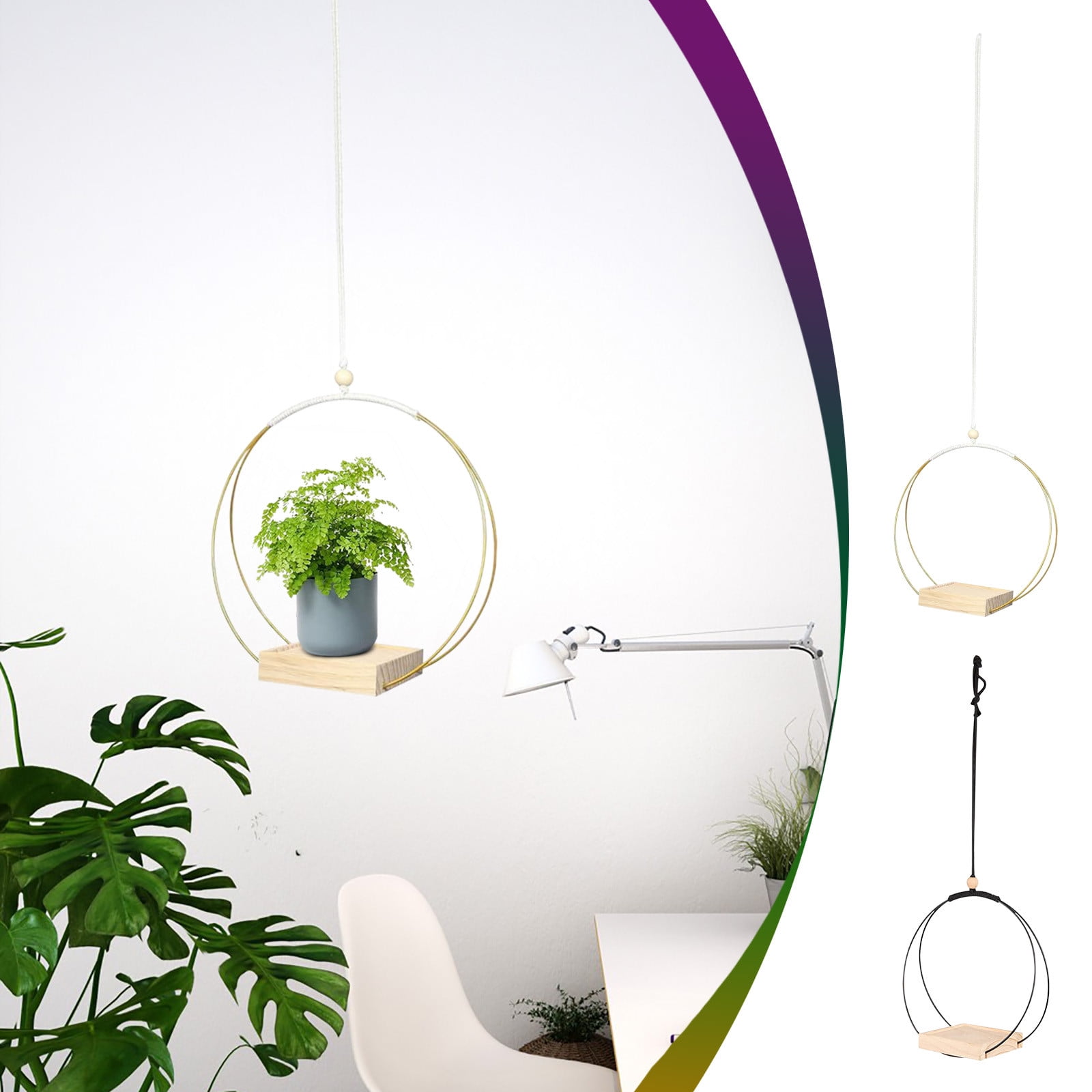 Hanging Planter Under 5 ! Yannianjz Macrame Plant Hanger Wall Planter ...