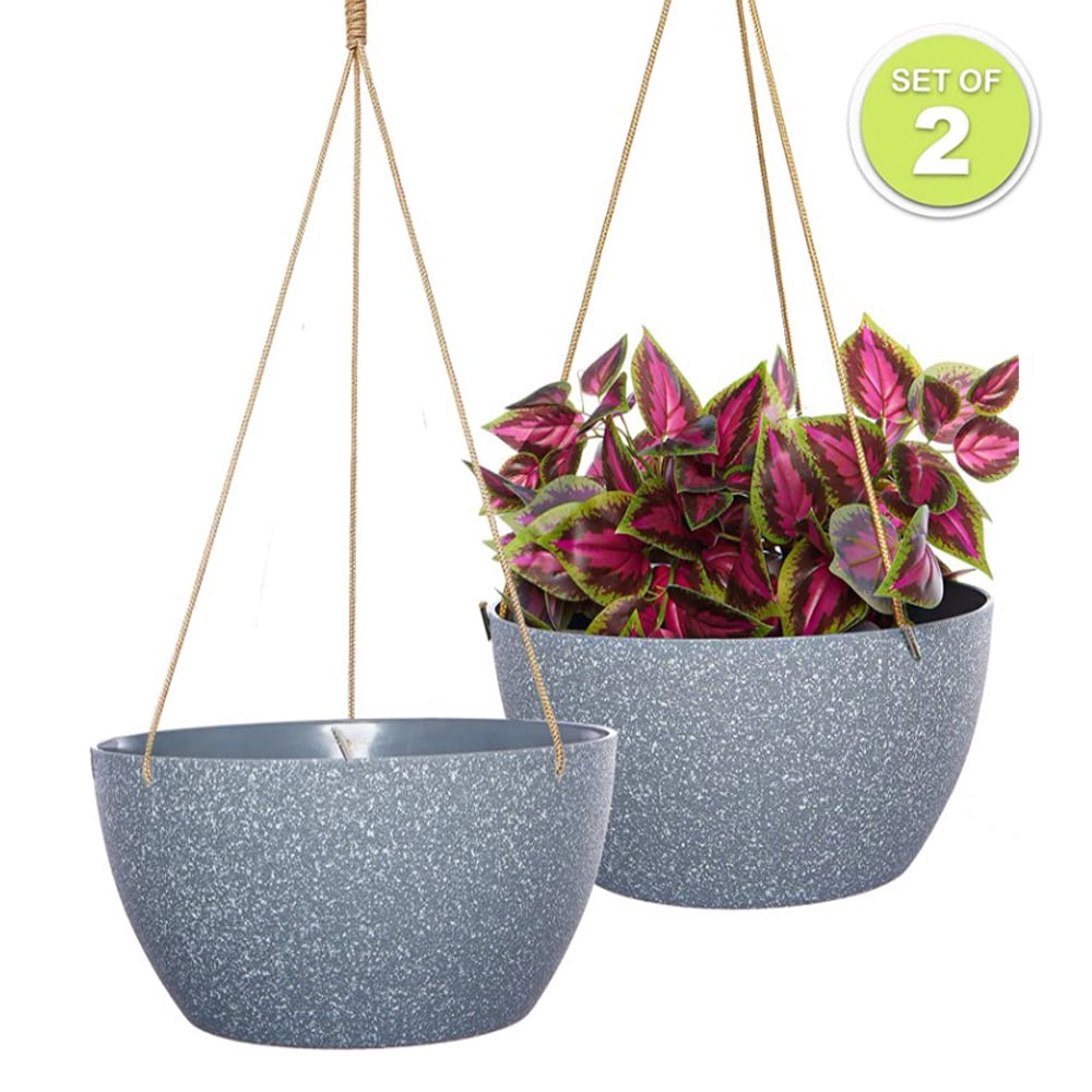 Hanging Planter Basket - 10 Inch Indoor Outdoor Flower Pots, Plant ...