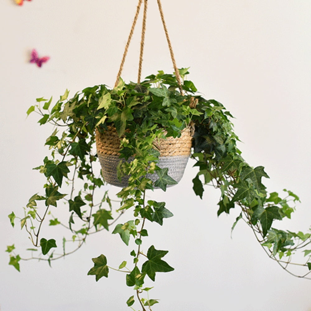 Hanging Planter Basket,Jute Rope Plant Hangers Hand Woven Storage ...