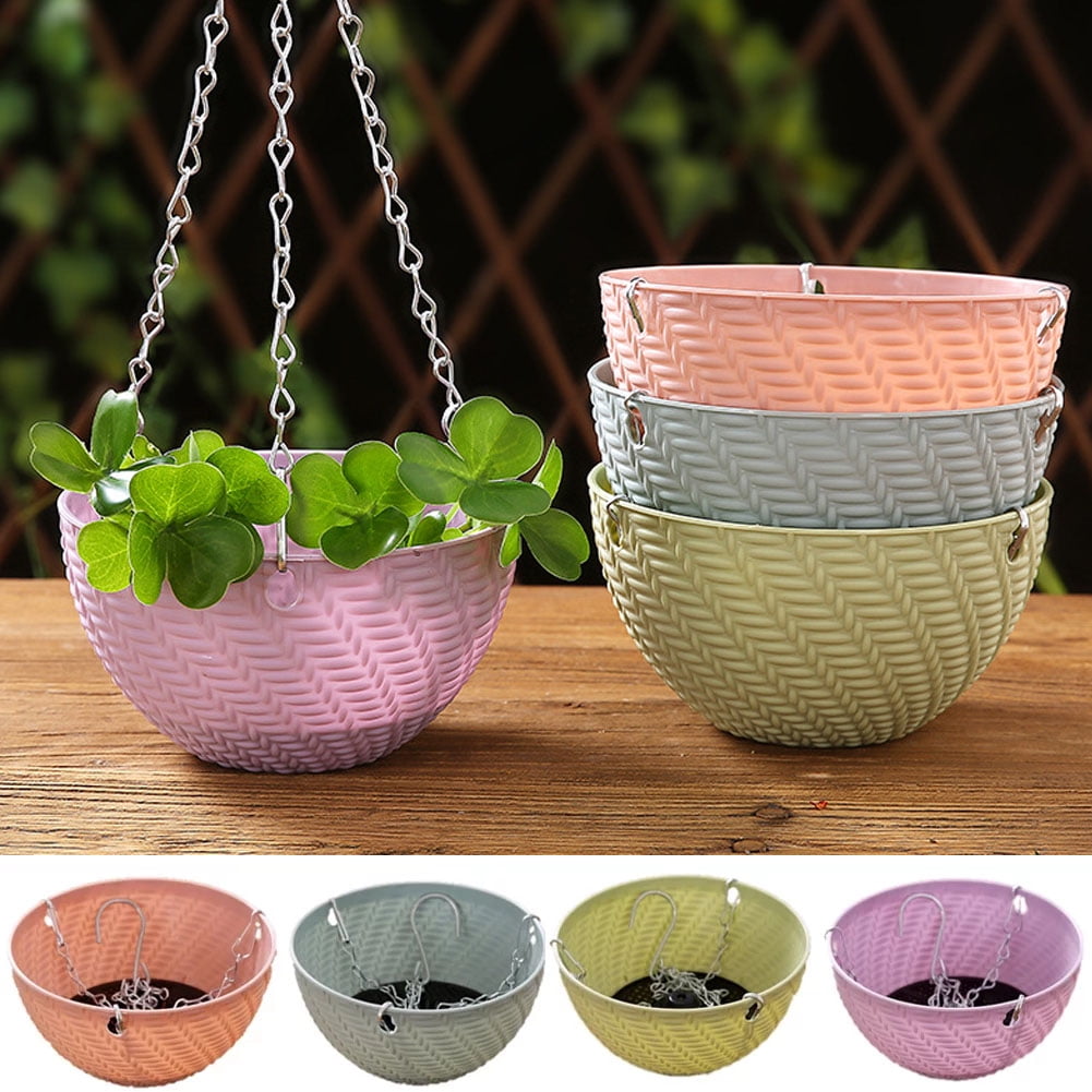 Hanging Planter with Drainer Plug, Self-Watering Indoor, Outdoor Plant ...