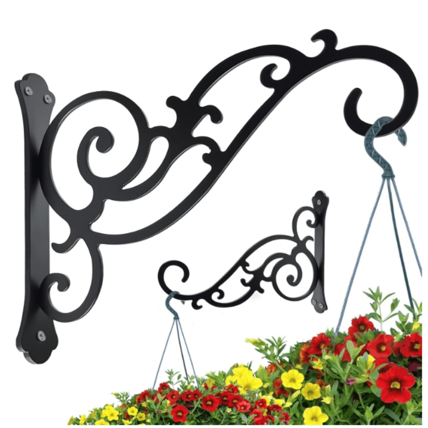 Hanging Planter Hooks 2 Pcs,Outdoor Hanging Brackets Wall Hook Heavy ...