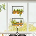 Bamworld15", 17", 17" 2-Tier Gray Bamboo Hanging Plant Rack - Walmart.com
