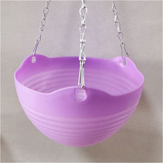 Hanging Planters Hanging Flower Pot with Chain Plastic Wall Mounted ...
