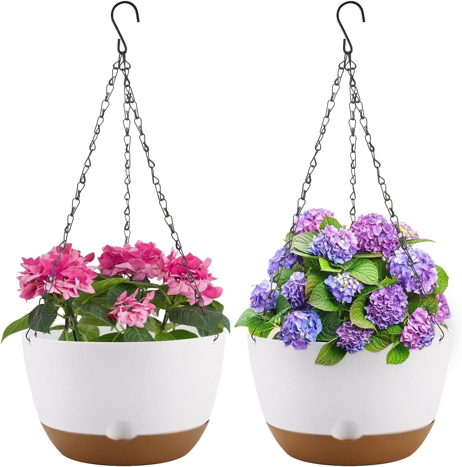 Hanging Planters for Indoor Plants Set of 2, Self Watering Hanging Pots ...
