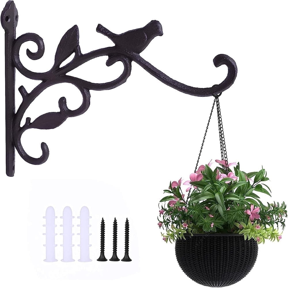 DEWEL Rustproof Iron Hanging Hook for Planters, Indoor/Outdoor Plants ...
