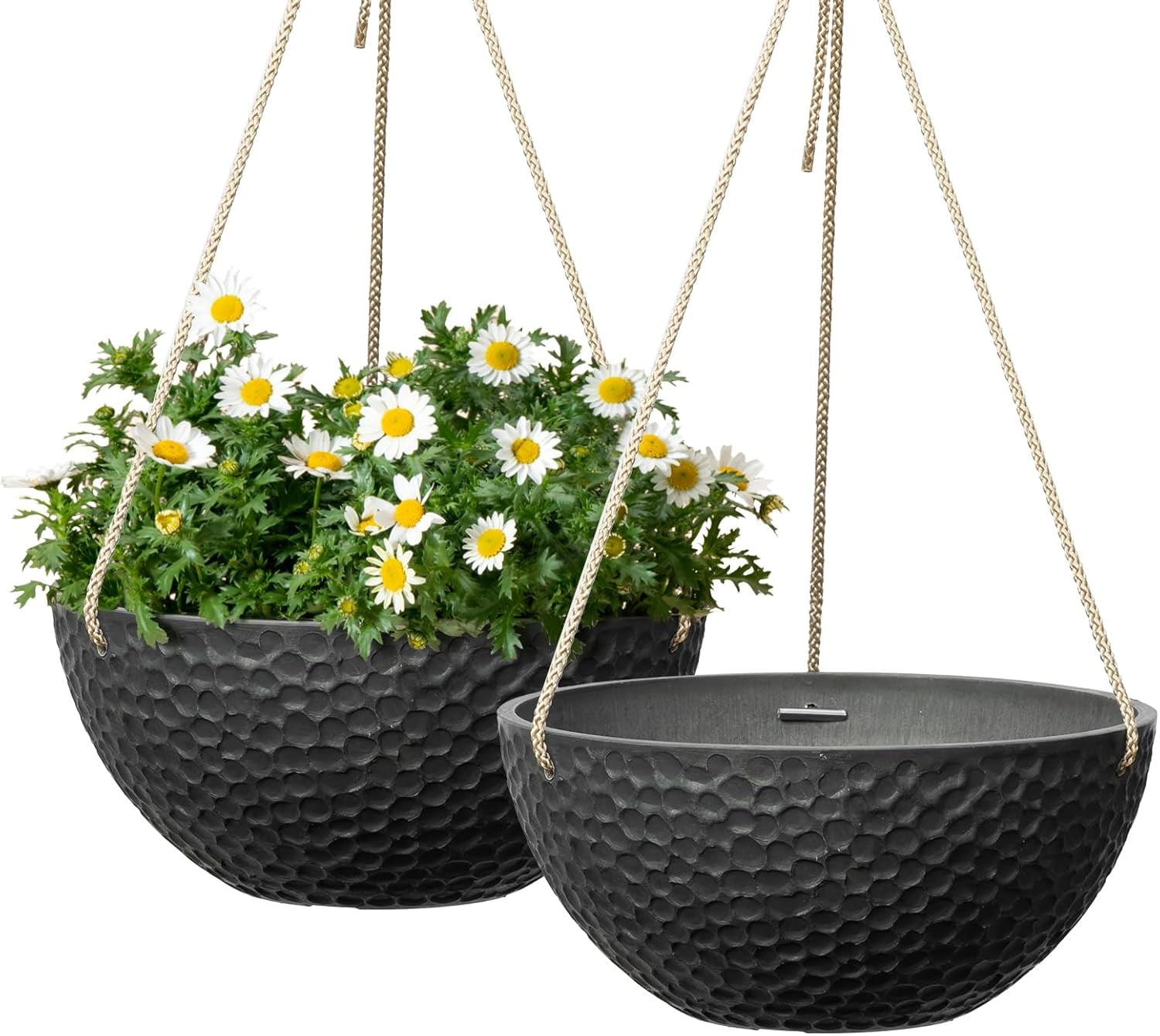 Hanging Planters for Indoor Plants, Medium Hanging Planters with Drain ...