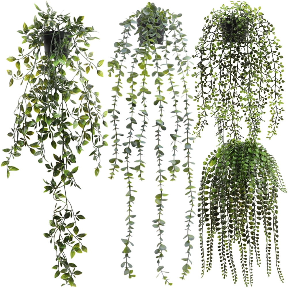 Hanging Plants Artificial Decor in Fake Hanging Seaweed Ferns Plant ...