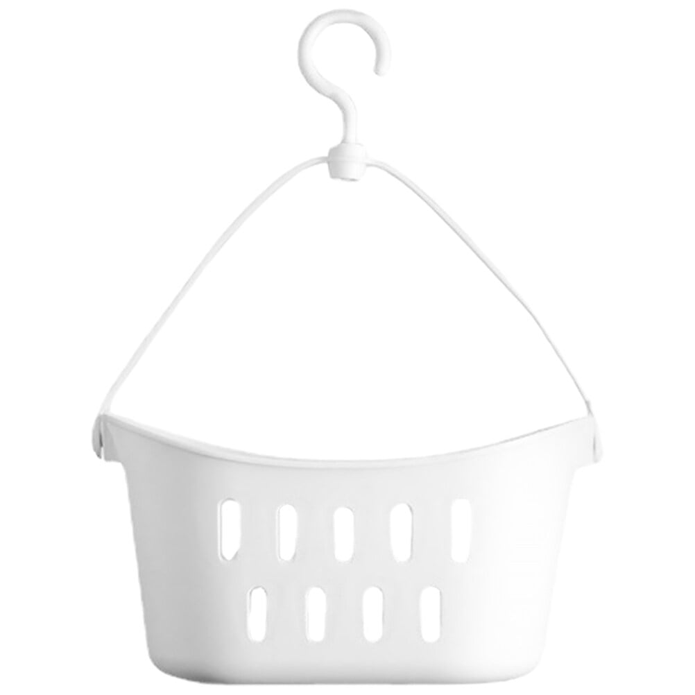 White Plastic Hanging Organizer for Storage Bath Accessories and More ...