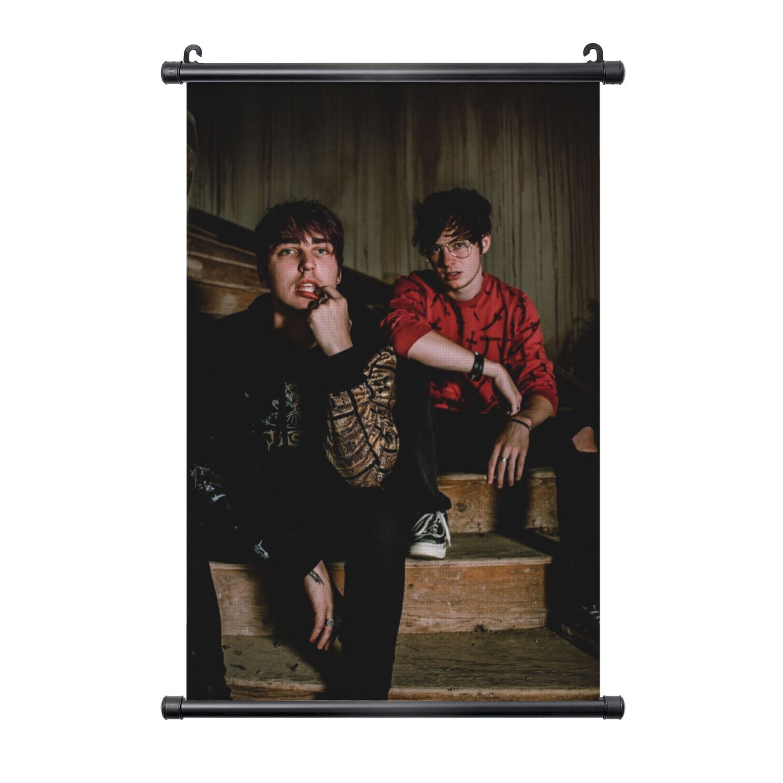 Hanging Poster Sam and Colby XPLR Wall Canvas Artwork With Black Frame ...