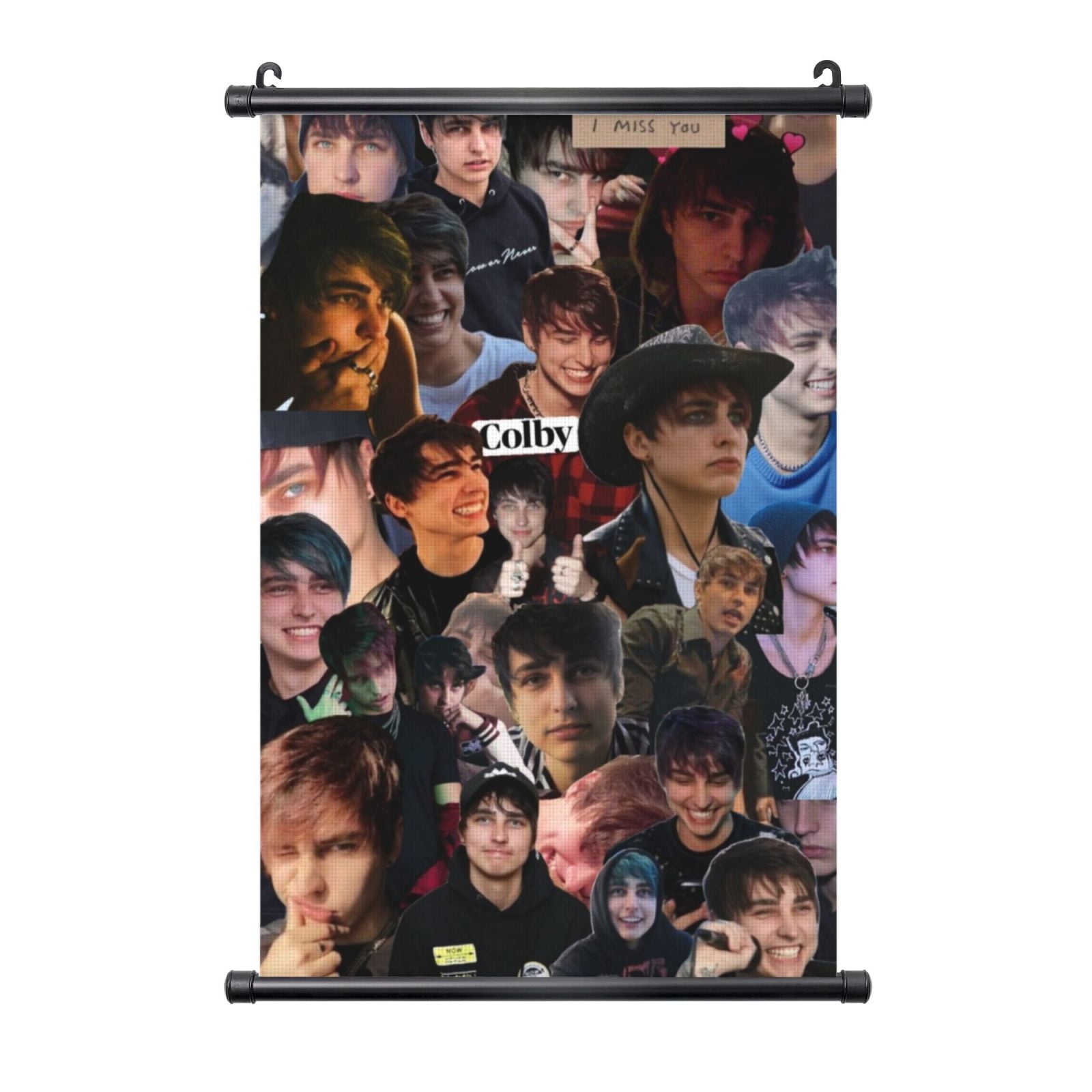 Hanging Poster Sam and Colby XPLR Wall Canvas Artwork With Black Frame ...