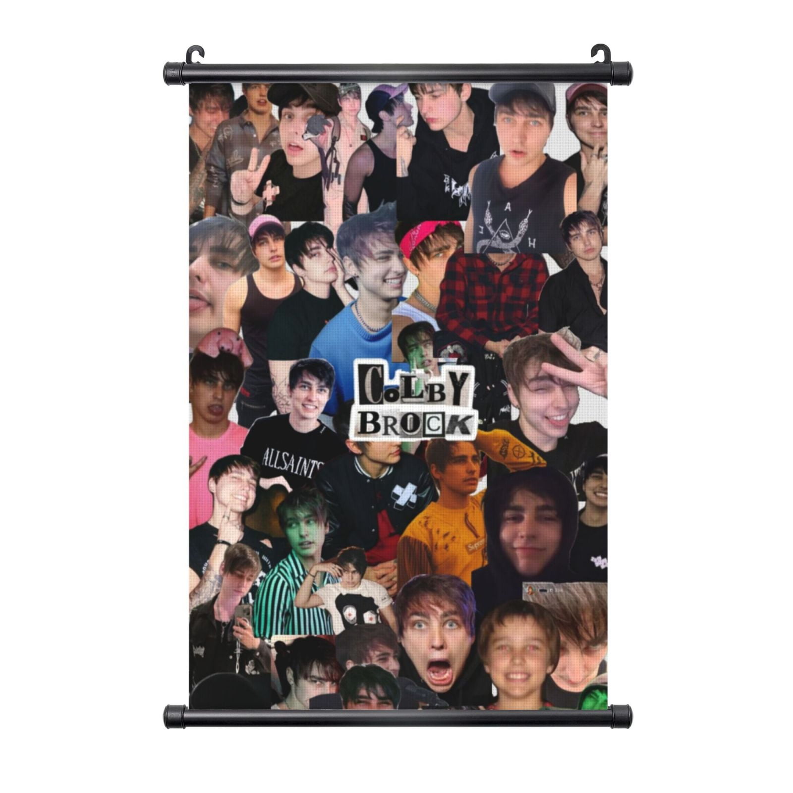 Hanging Poster Sam and Colby XPLR Wall Canvas Artwork With Black Frame ...