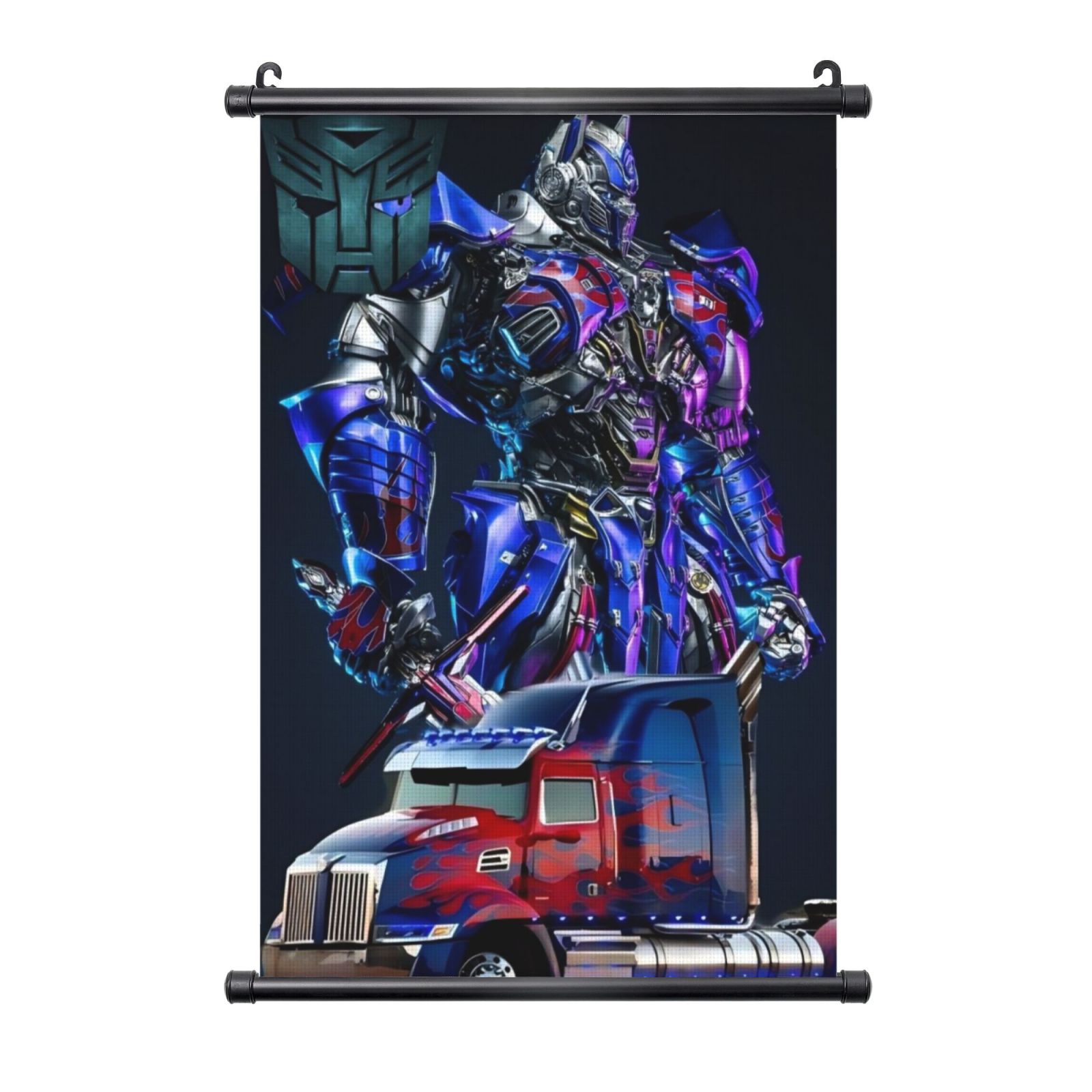 Hanging Poster Transformers Wall Canvas Artwork With Black Frame Scroll ...