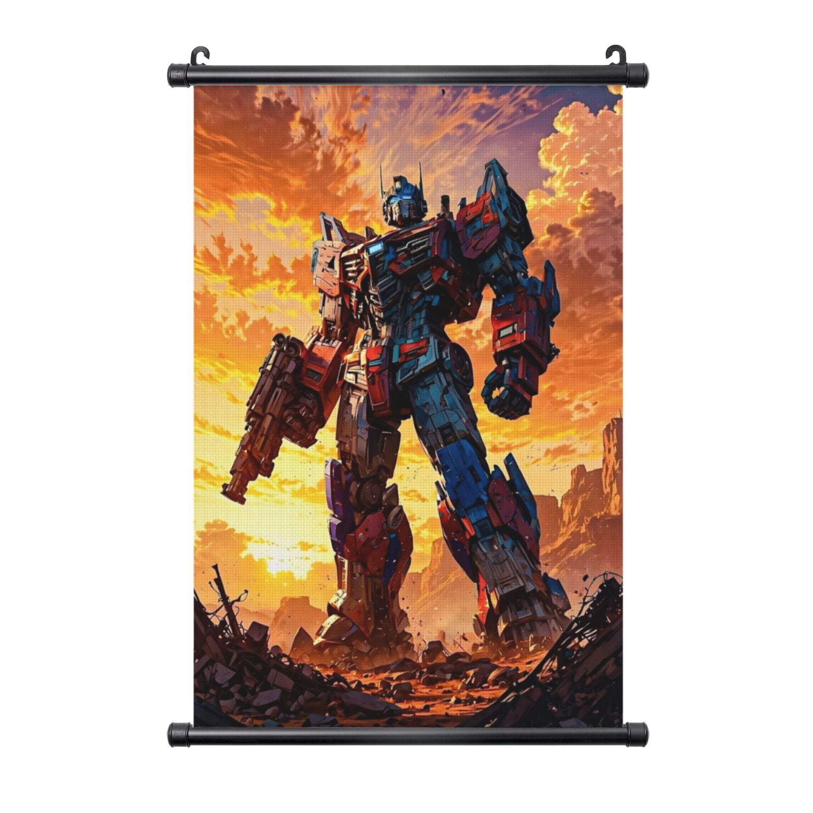 Hanging Poster Transformers Wall Canvas Artwork With Black Frame Scroll ...