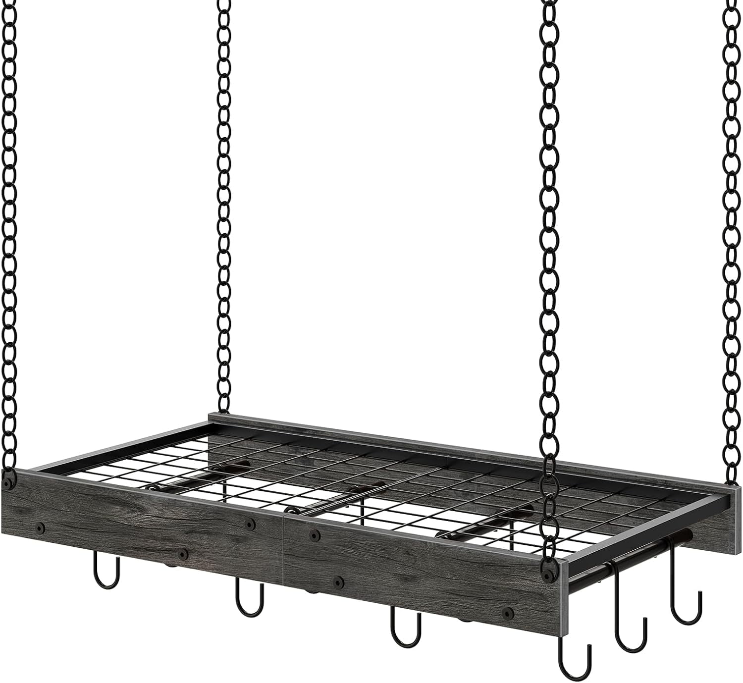 Hanging Pot Rack, Ceiling Mounted Pot Hanger, Vintage Pot Rack for ...