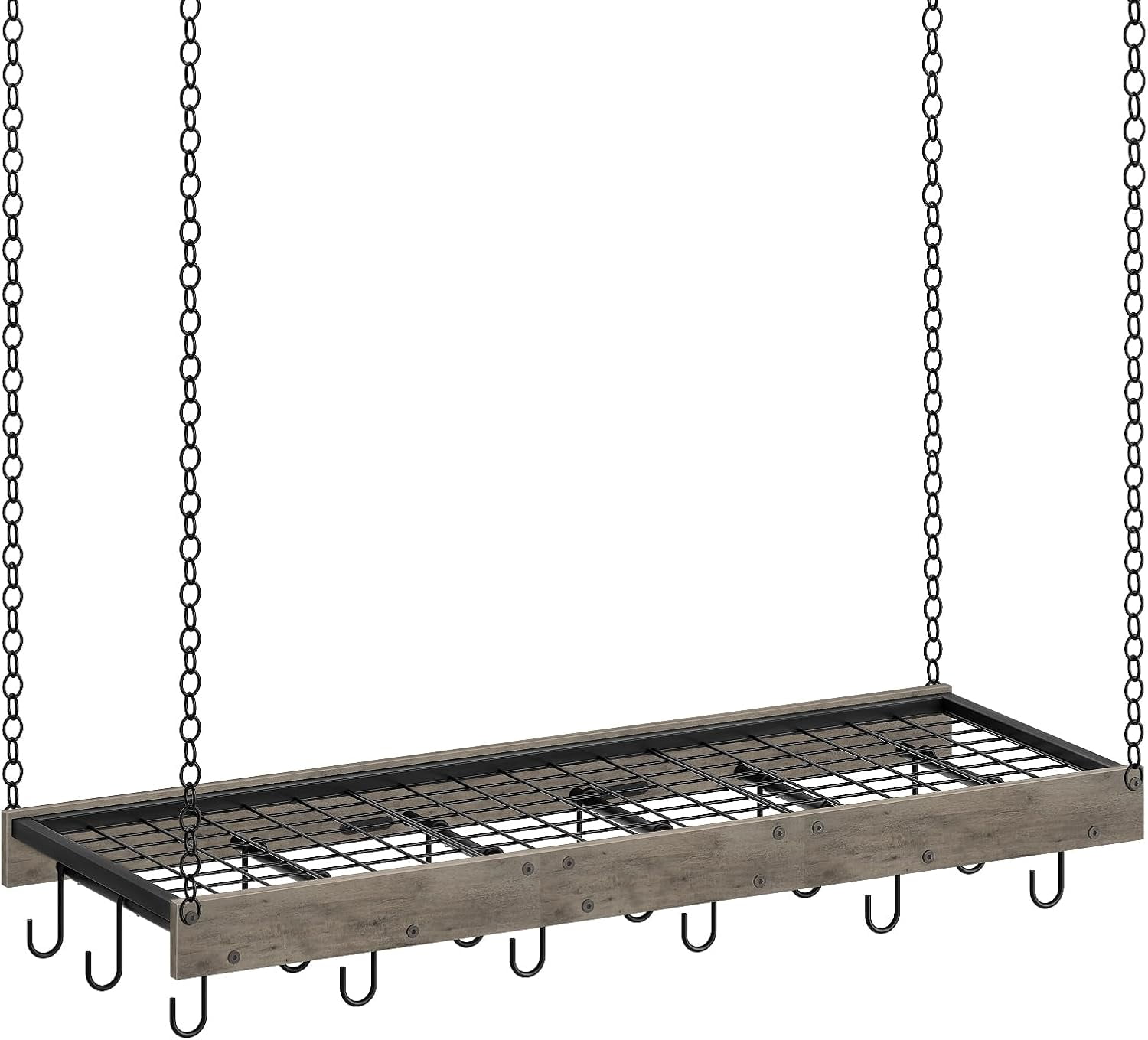 Hanging Pot Rack, Ceiling Wall Mounted Pot Rack for Kitchen, Industrial ...