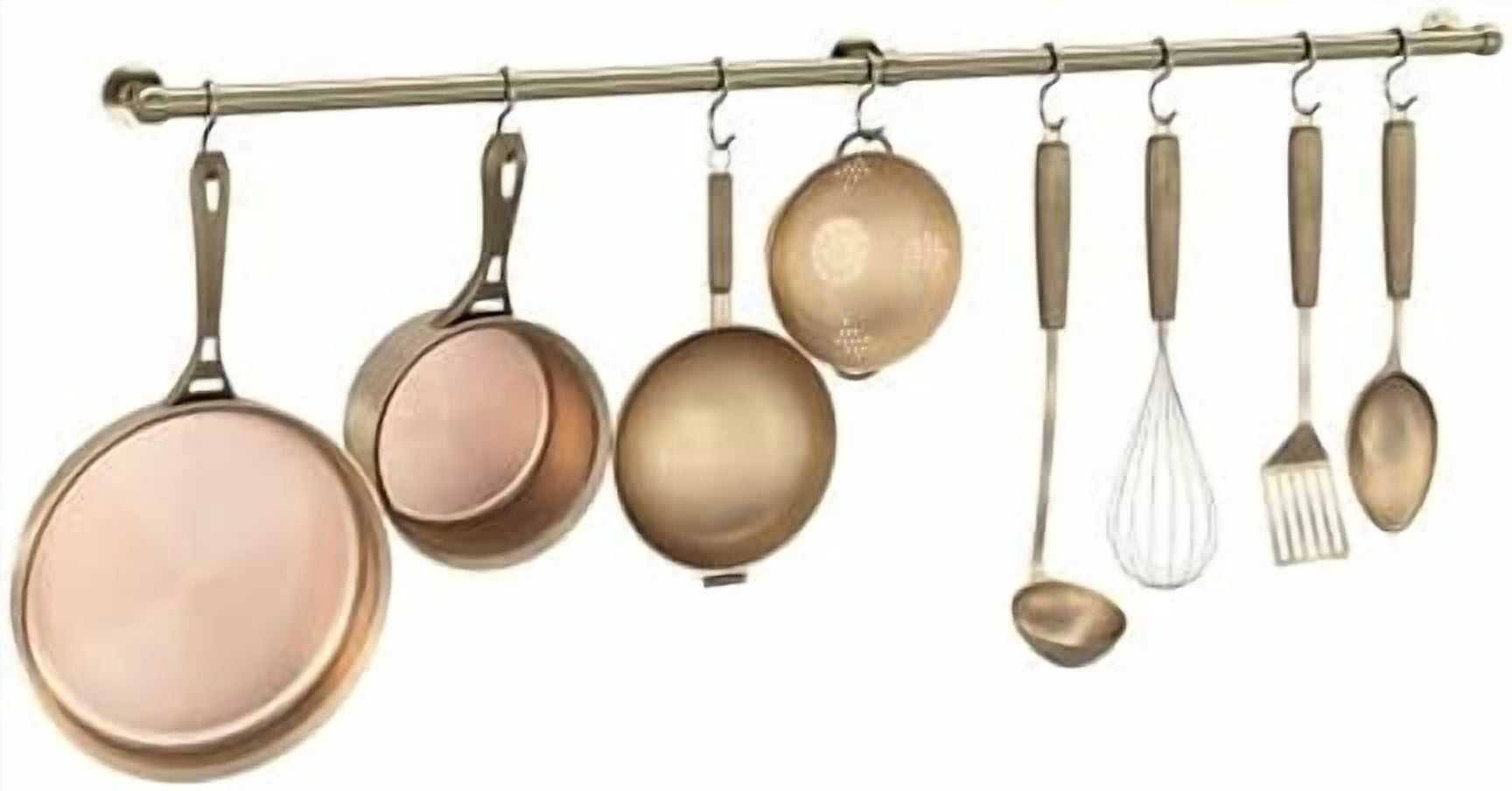 Hanging Pot Rack Hanger: 39.4 Inch Stainless Steel Pot and Pan Hanger ...