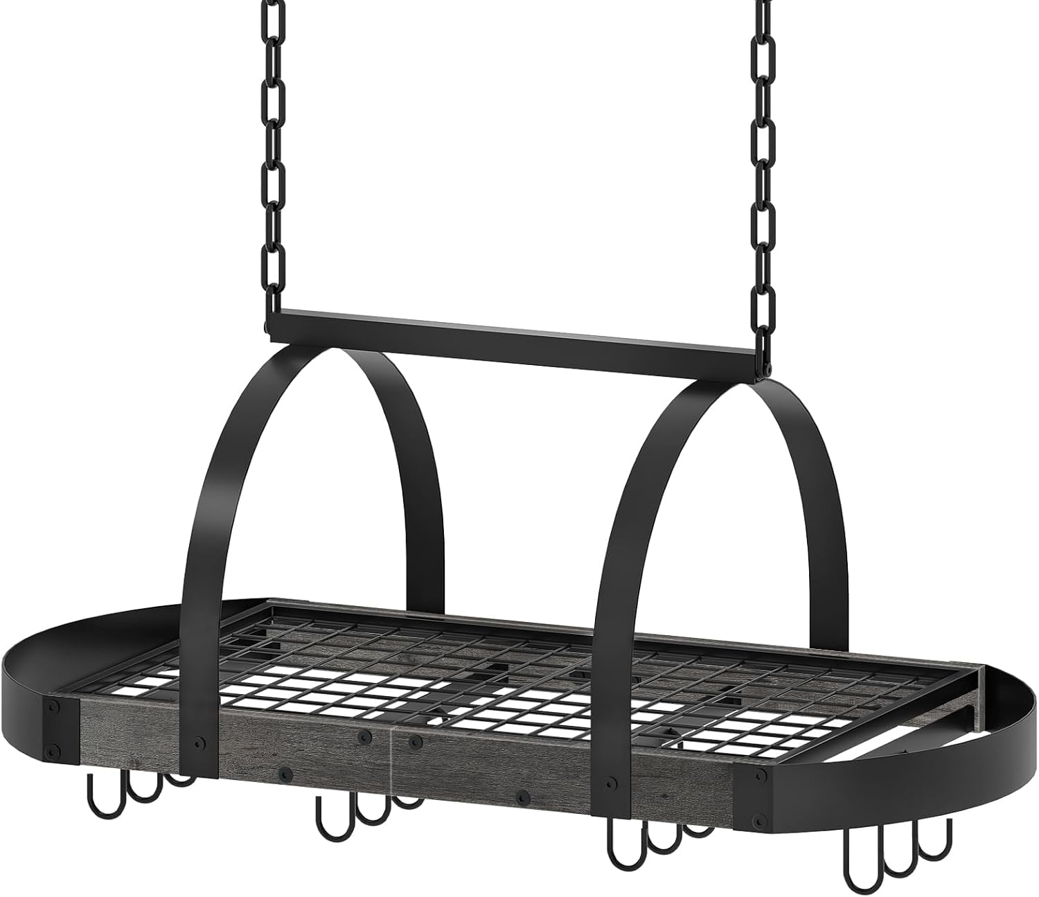 Hanging Pot Rack, Pot Hanger for Kitchen, Ceiling Mounted Pot Holder ...