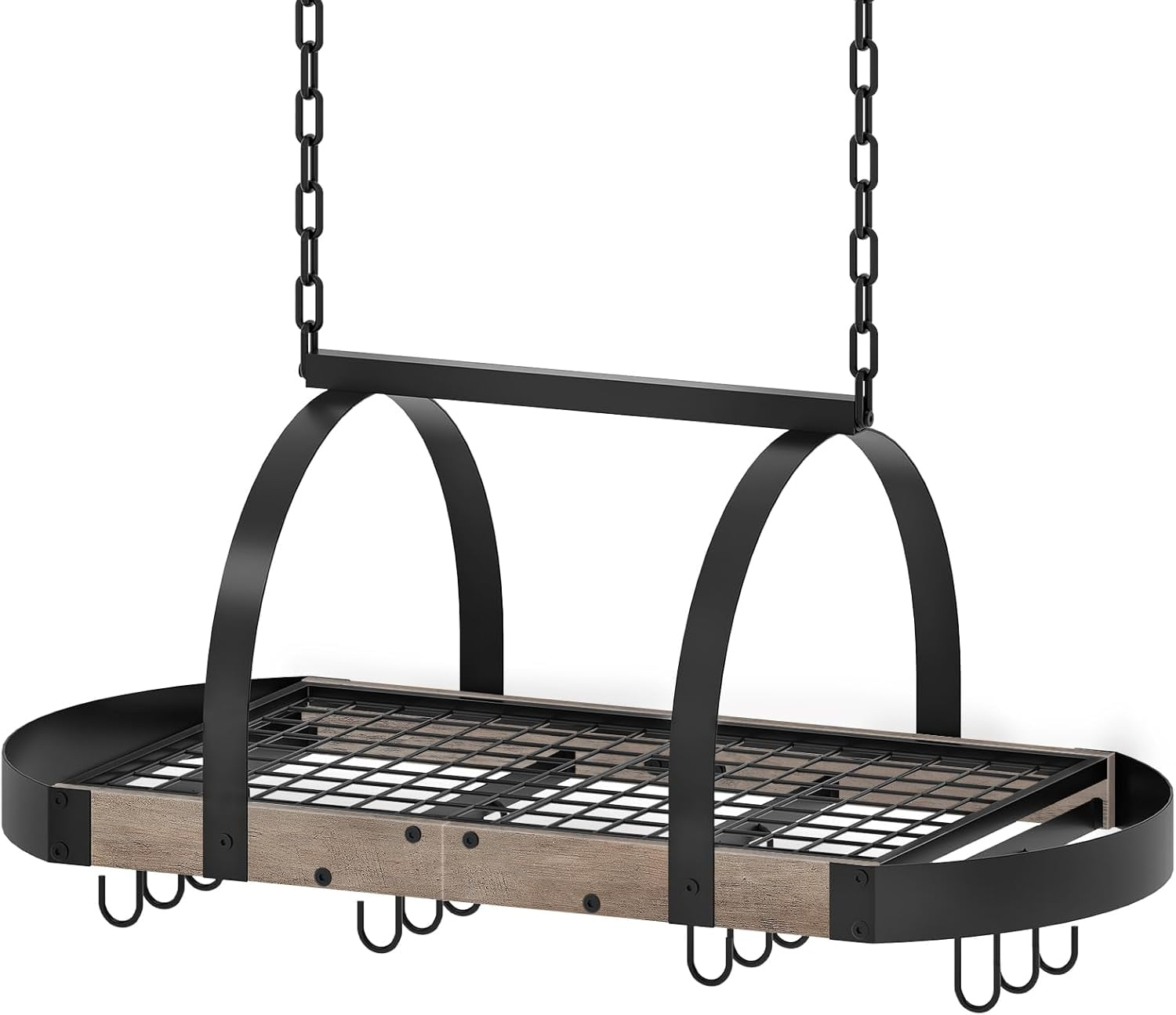 Hanging Pot Rack, Pot Hanger for Kitchen, Ceiling Mounted Pot Holder ...