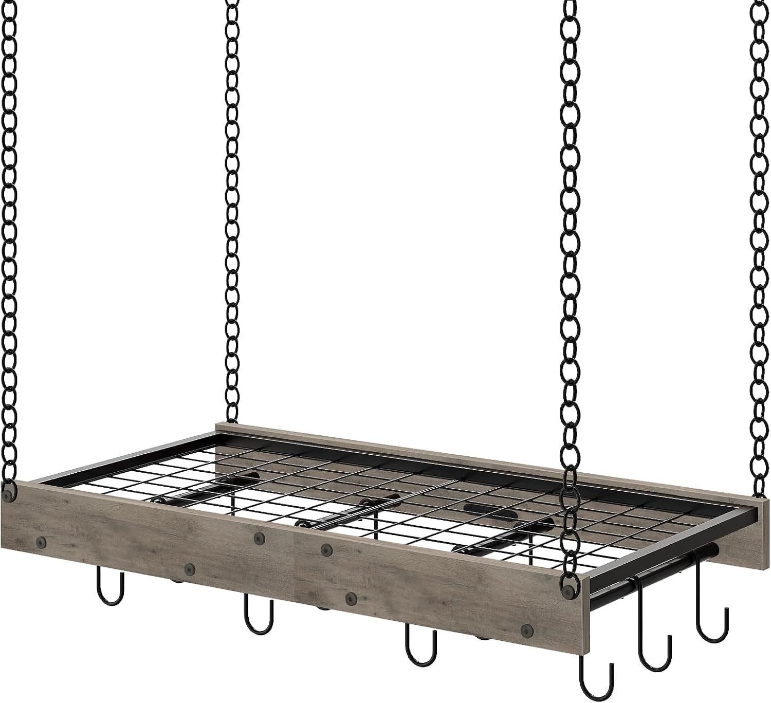 Hanging Pot Rack, Vintage Pot Hangers for Kitchen, Ceiling Mounted Pot ...