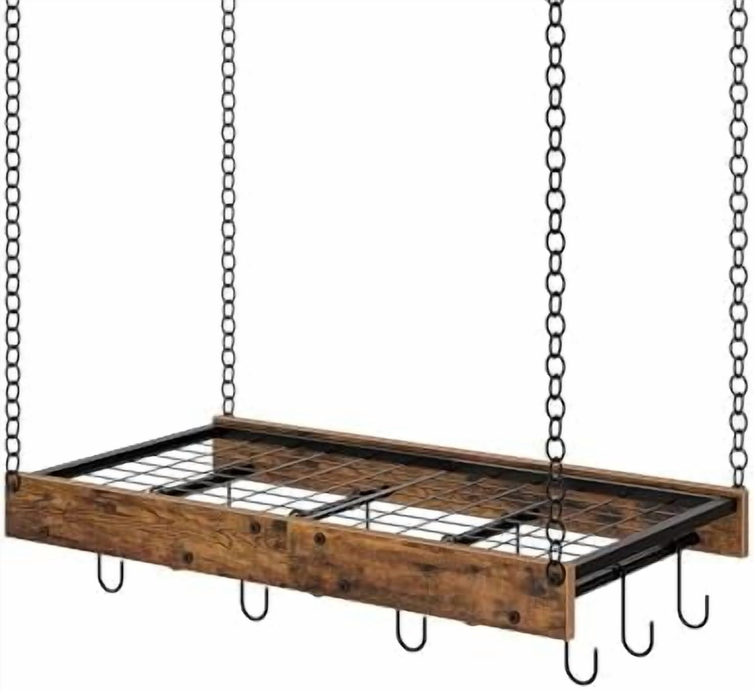 Hanging Pot Rack, Vintage Pot Hangers for Kitchen, Ceiling Mounted Pot ...