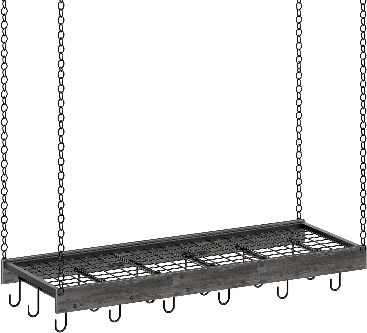 Hanging Pot Rack, Vintage Pot Hangers for Kitchen, Ceiling Mounted Pot ...