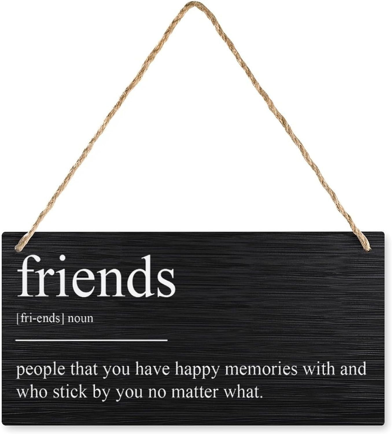 Hanging Printed Wooden Plaque Decor Friends Definition Wooden Signs ...