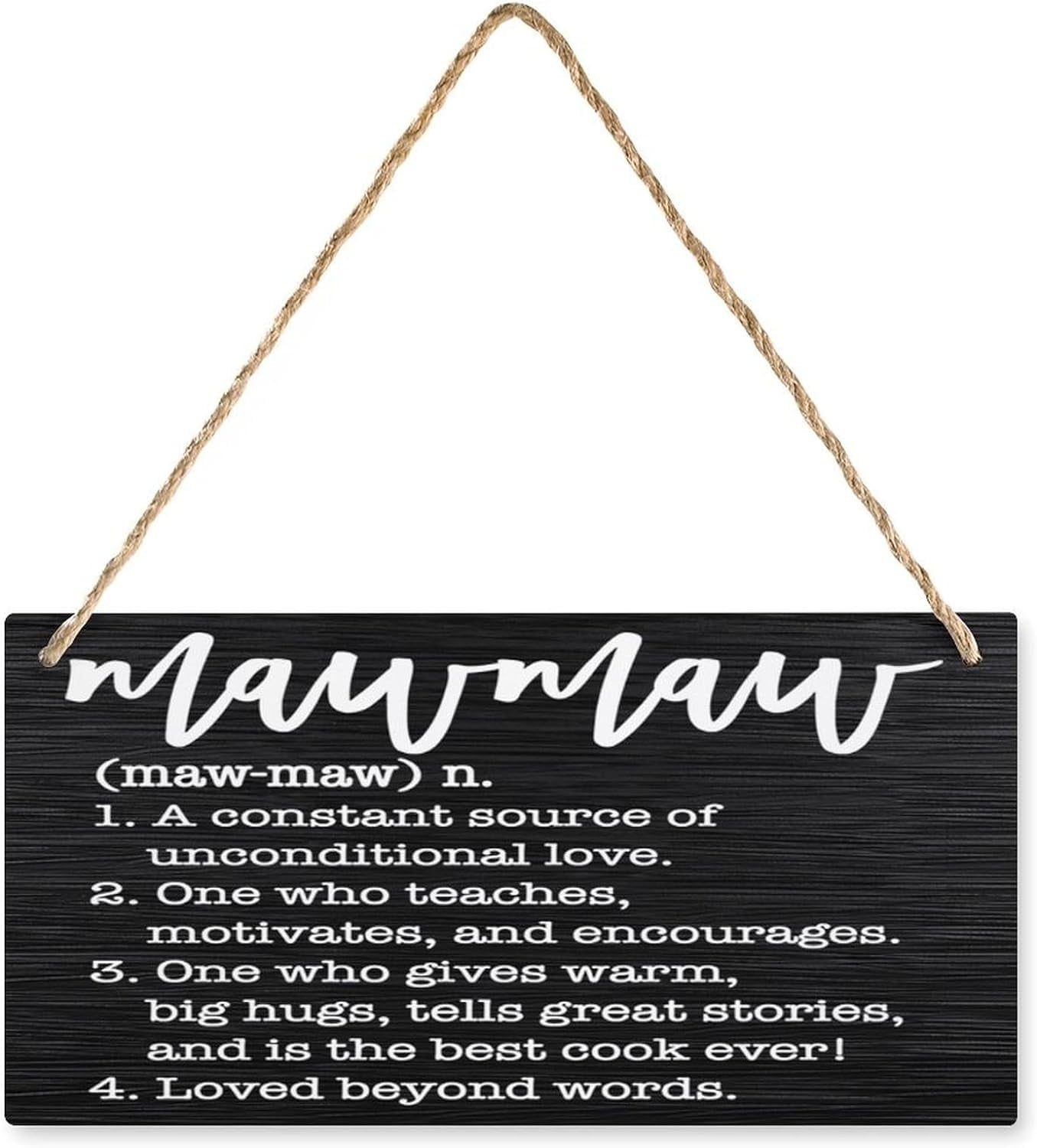 Hanging Printed Wooden Plaque Decor, Maw Maw Definition Wood Signs ...