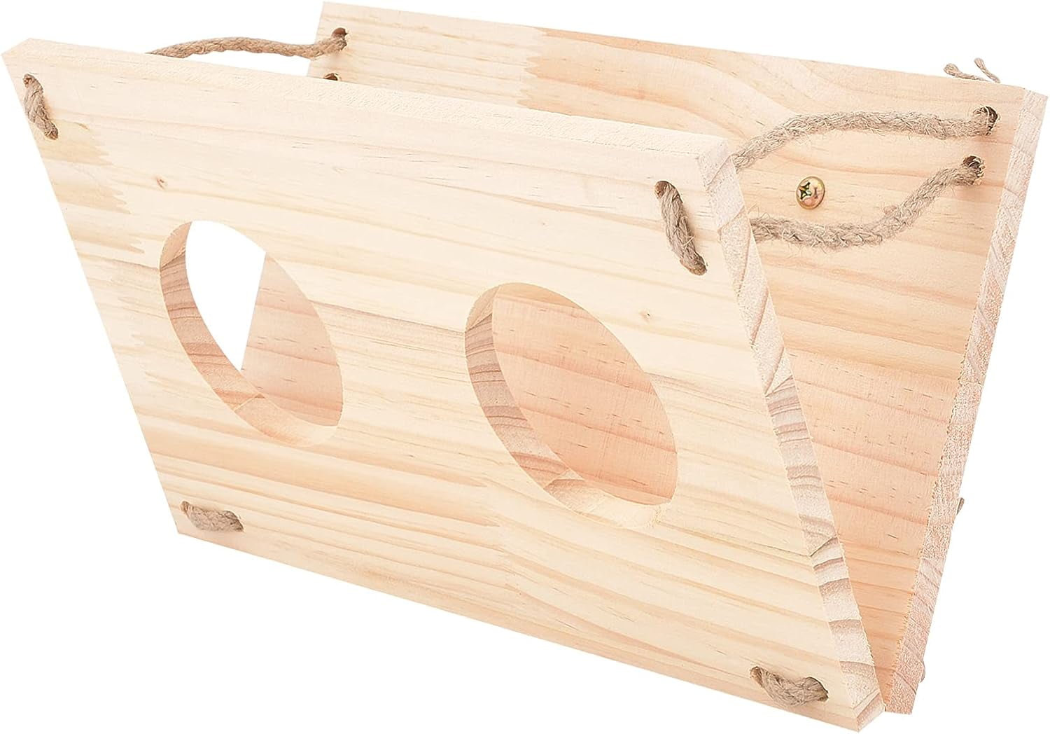 Hanging Rabbit Hay Manger Wooden Hand Made Hay Grass and Food Feeder ...