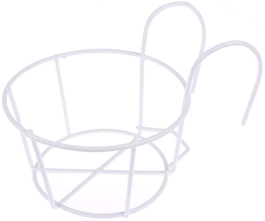 Hanging Railing Planter Basket Art Hanging Flower Rack Balcony Planter ...