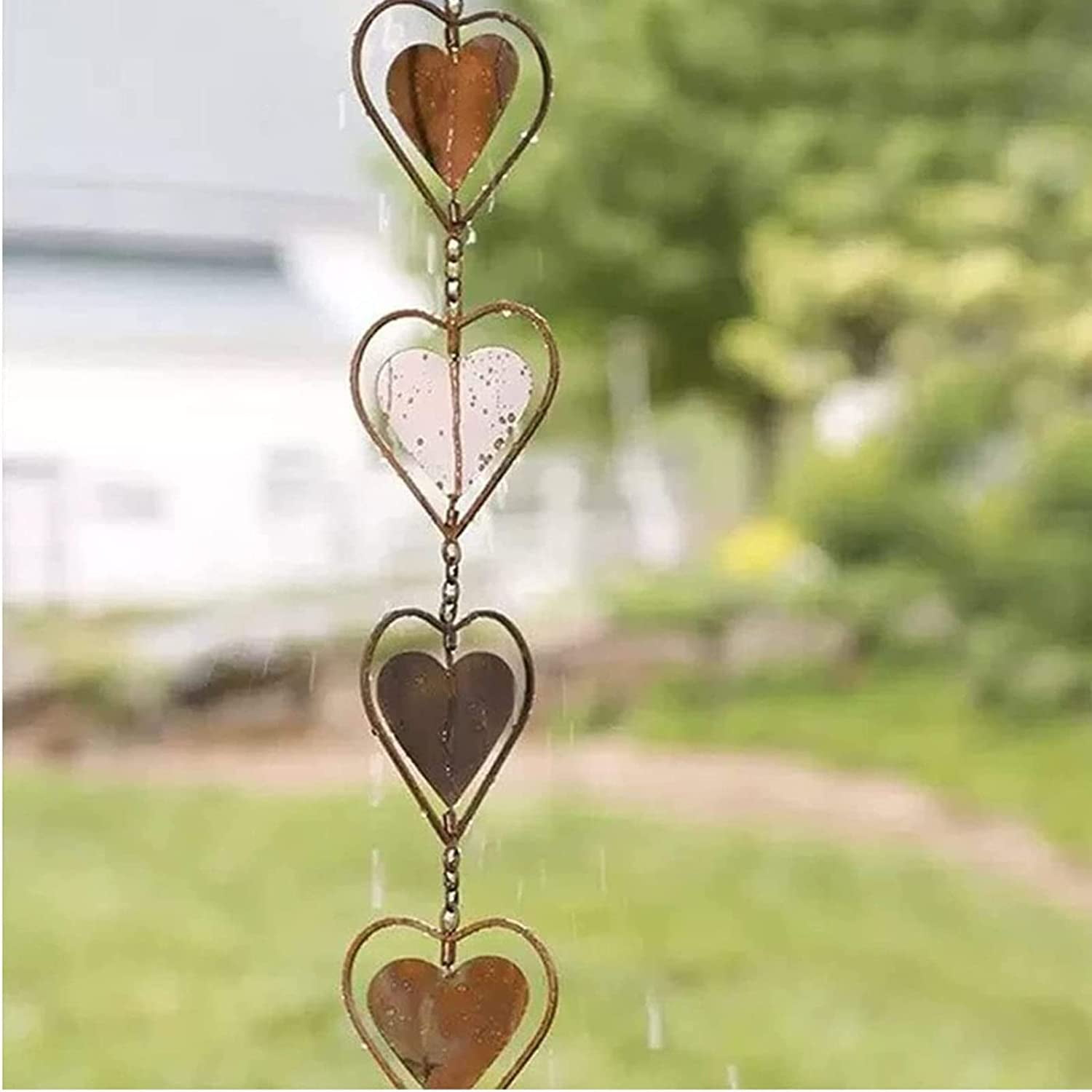 Hanging Rain Chains, Creative Kettle/Heart/Butterfly/Ring/Bell Style ...