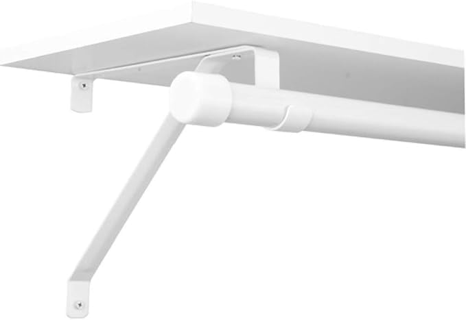 Hanging Rod with Melamine Shelf and Bracket, Choose Your Color and Size ...