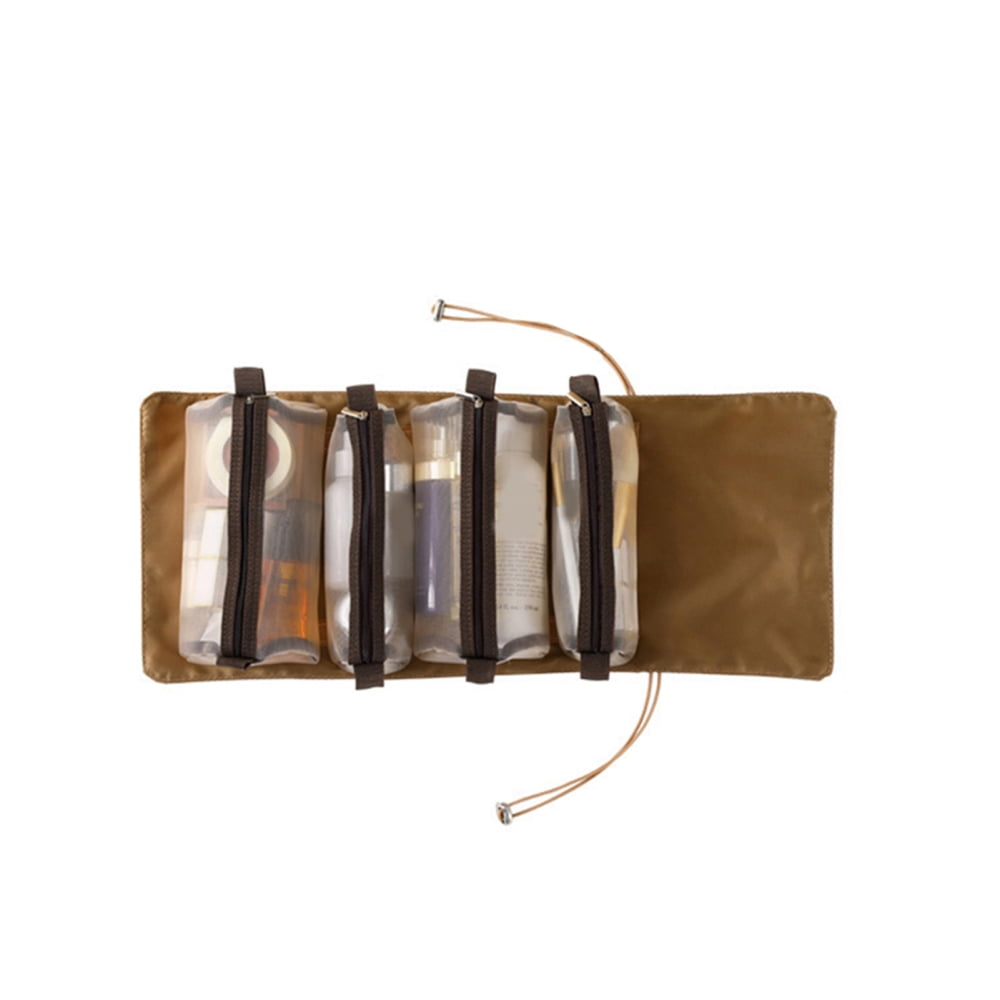Hanging Roll-Up Makeup Toiletry Kit Multifunctional Storage Waterproof ...