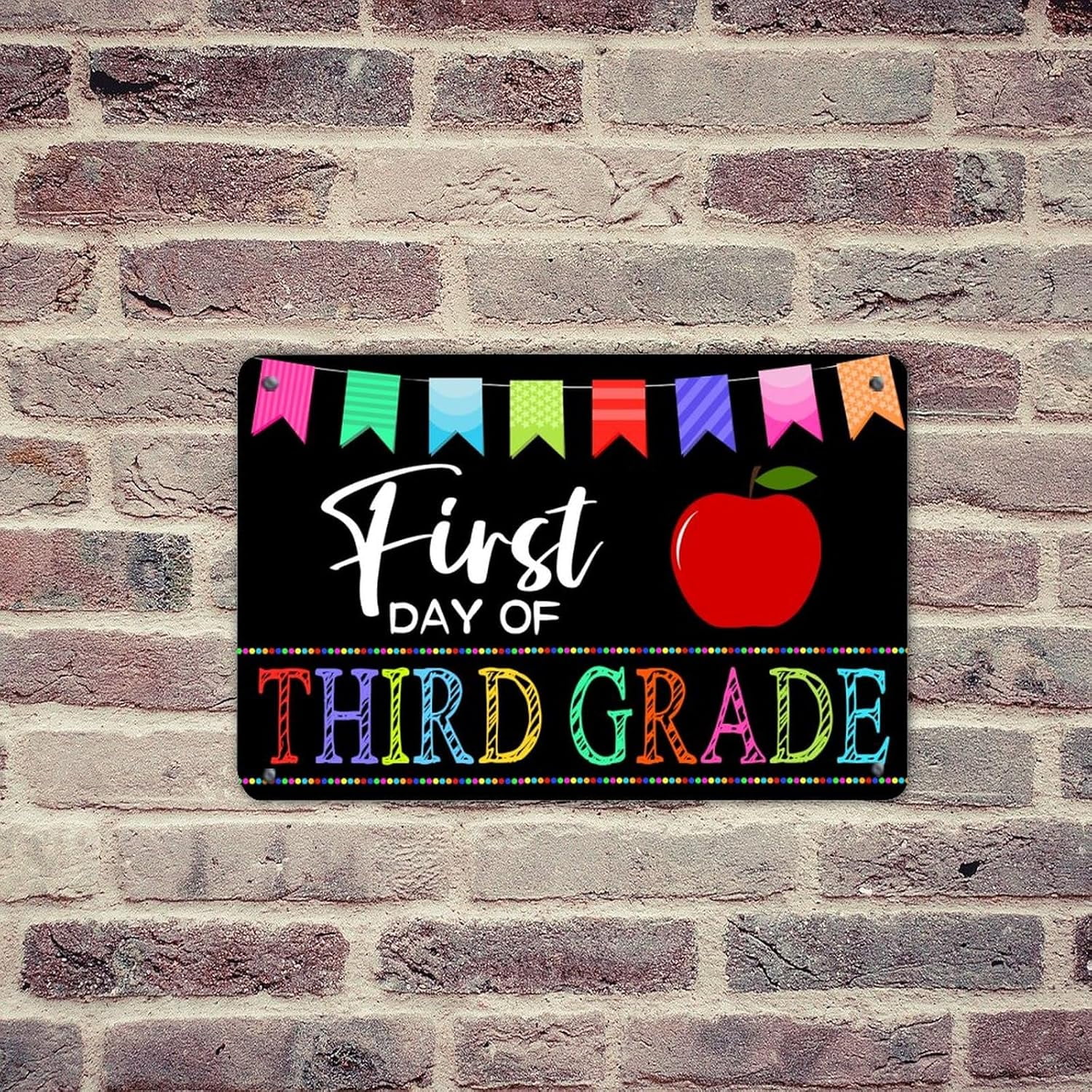 Hanging Rustic Metal Metal Sign First and Last Day of School Signs ...
