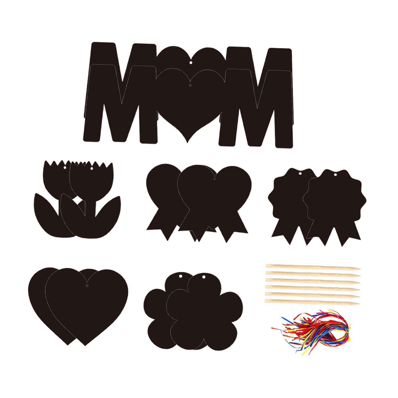 Hanging Scratch Paper Set Decoration Pendant Drawing Toys DIY Tools ...