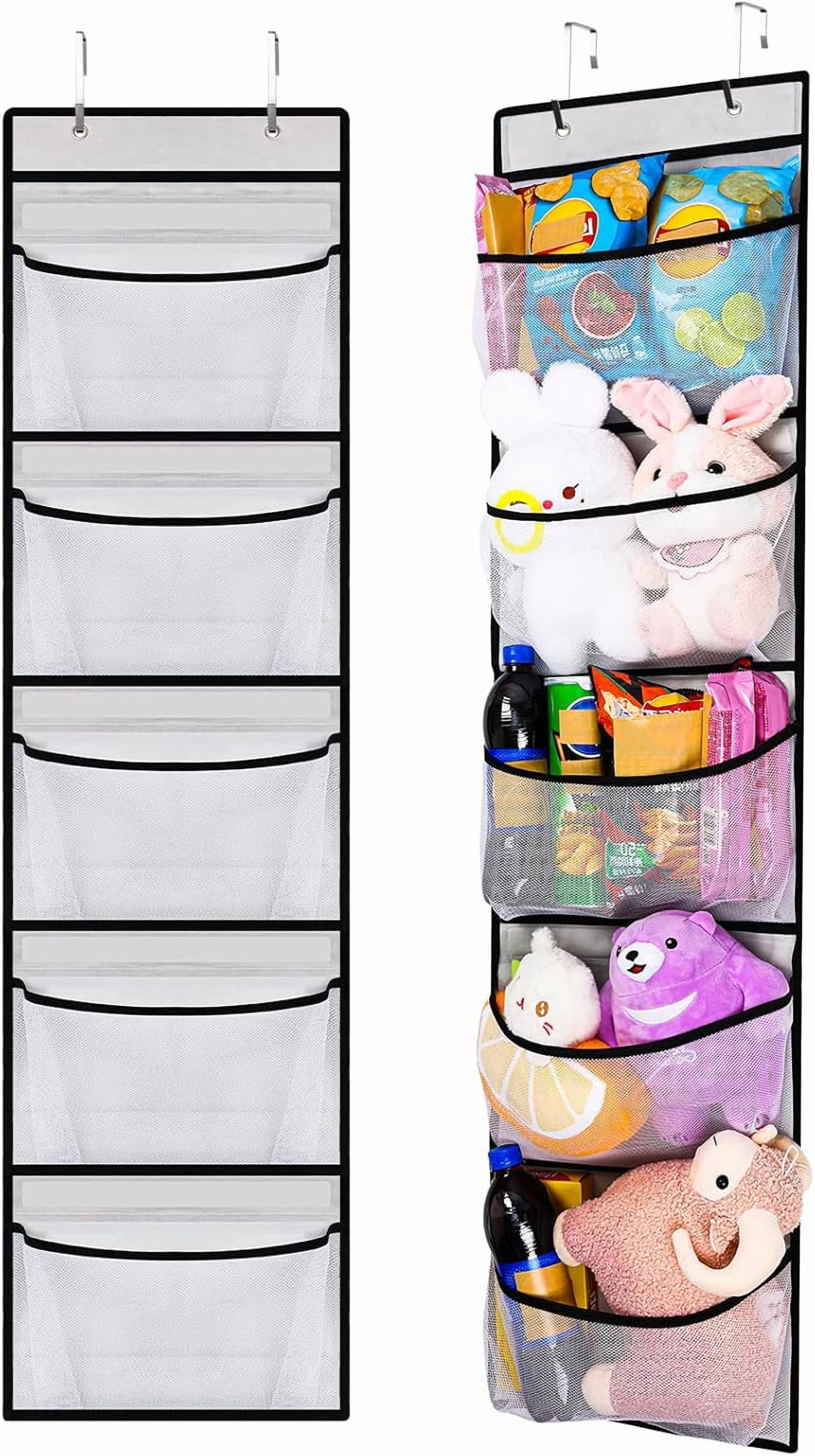 Hanging Shelves Over the Door Organizer Storage for Closet with 5 Mesh ...