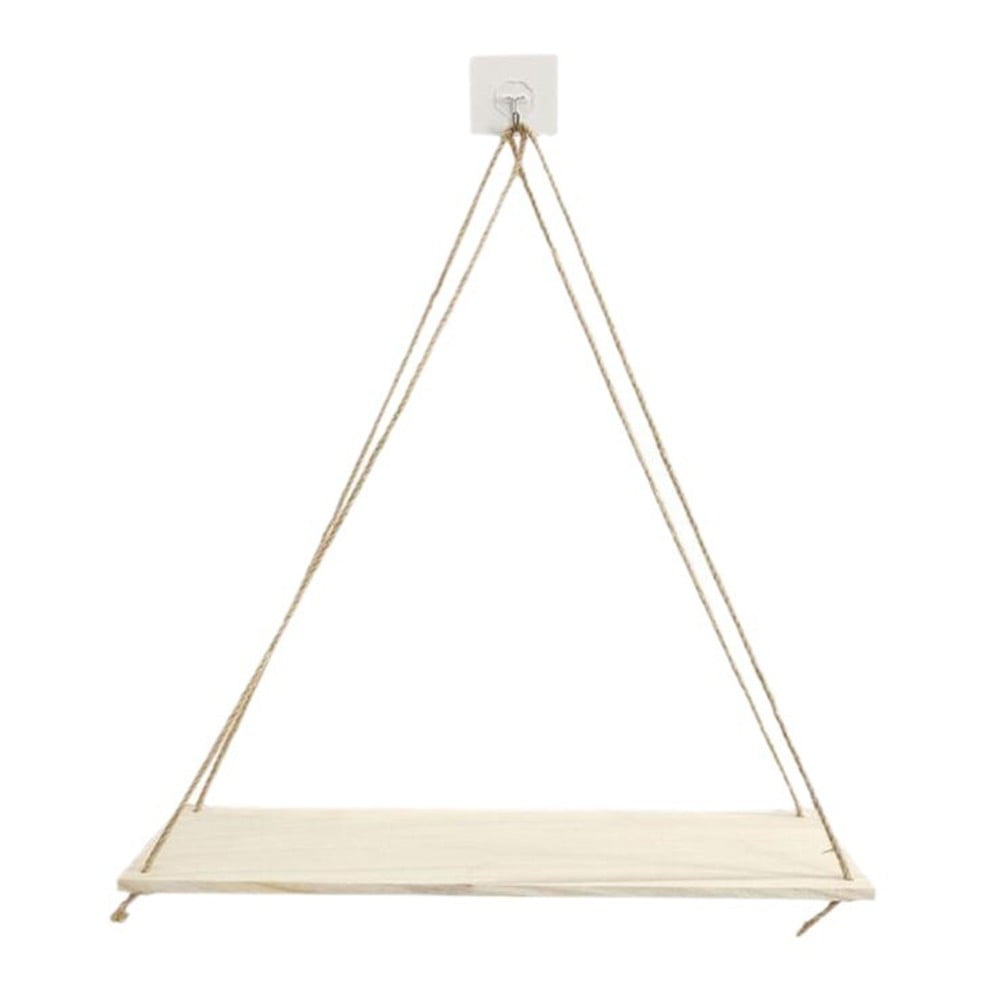 Hanging Shelves Rustic Recycled Wood Swing Display Rack Indoor Storage ...