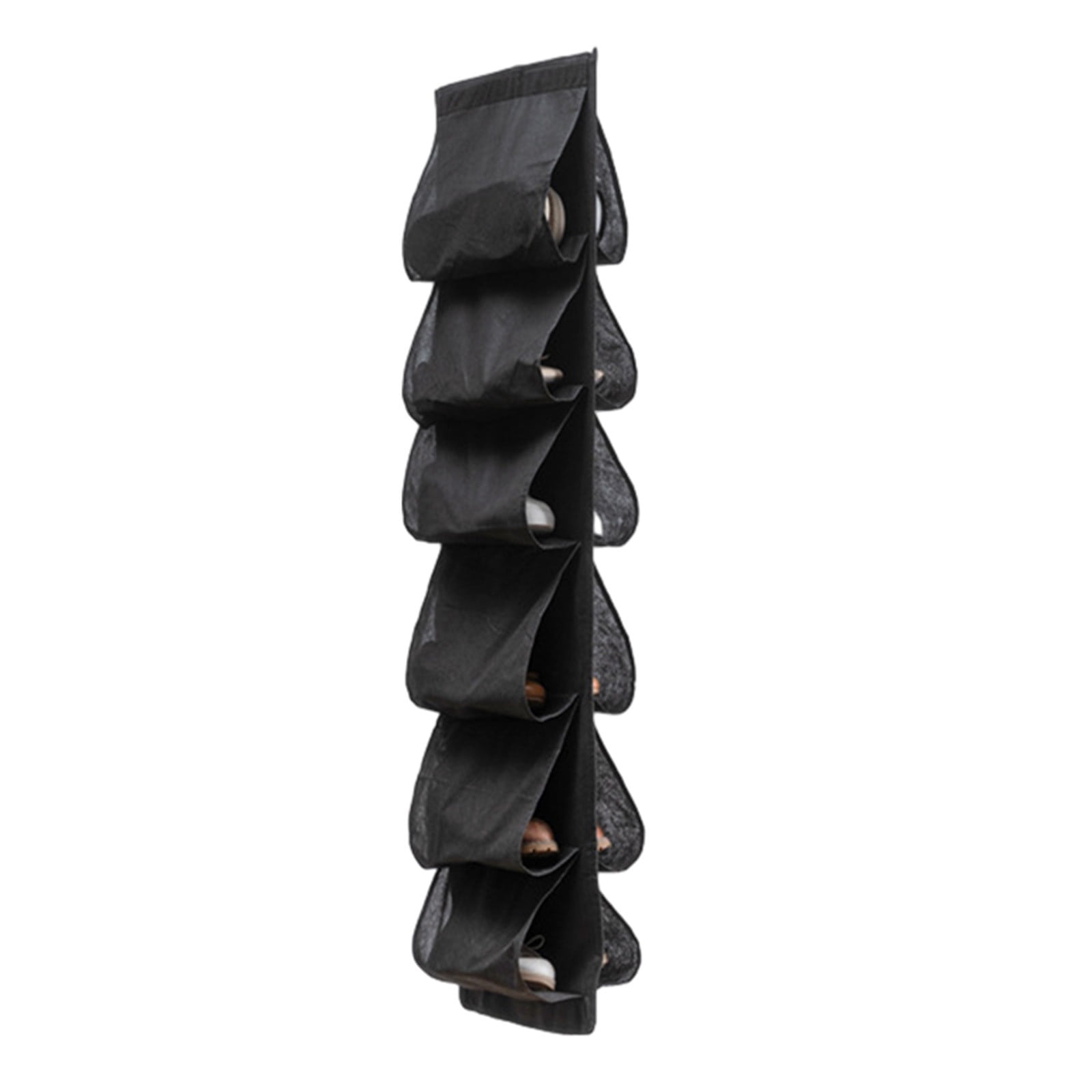 Hanging Shoe Organizer Bag 12 Large Pockets Hanging Shoe Organizer for ...