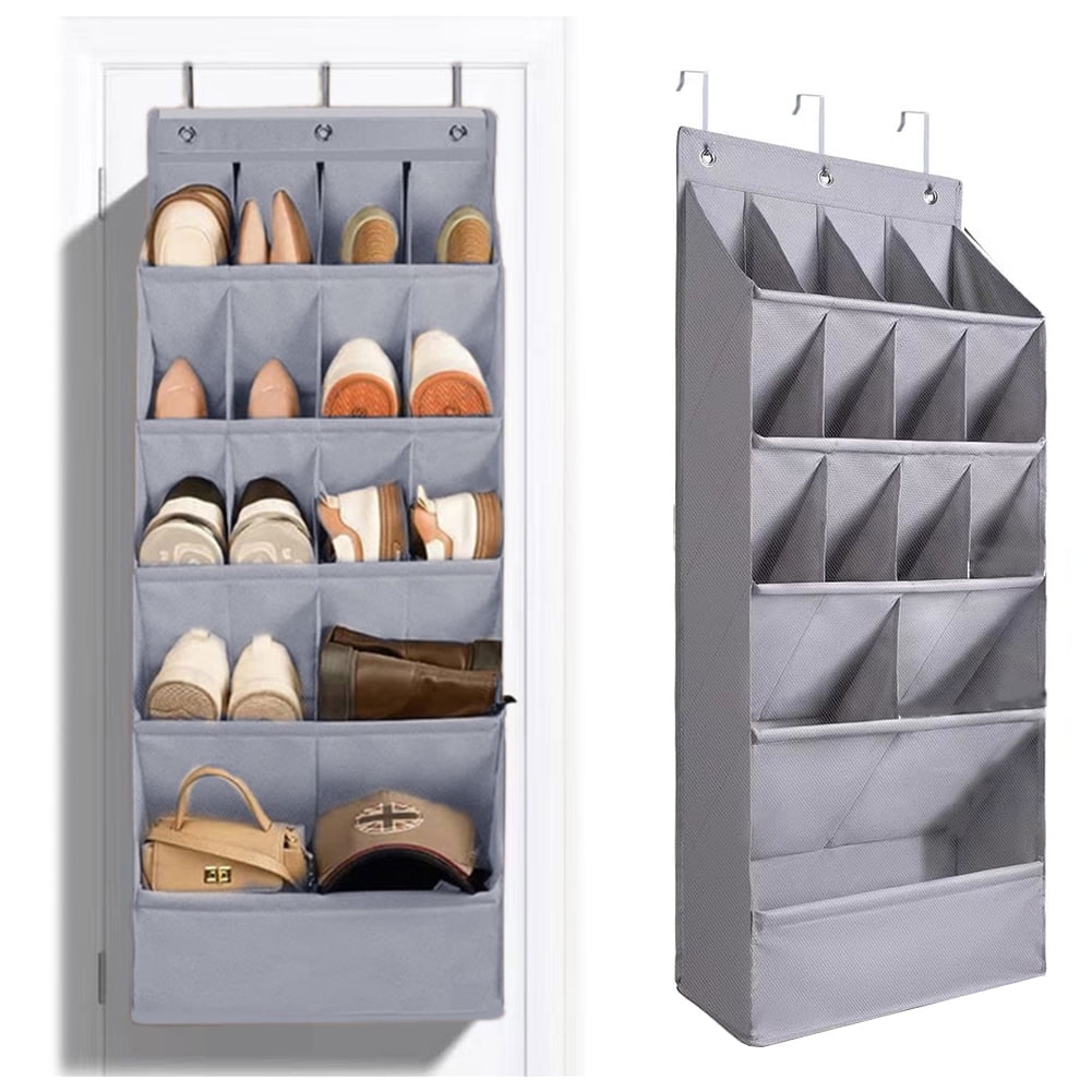 Hanging Shoe Organizer - Holds 12 Pairs, Door-Mounted Shoe Rack with ...