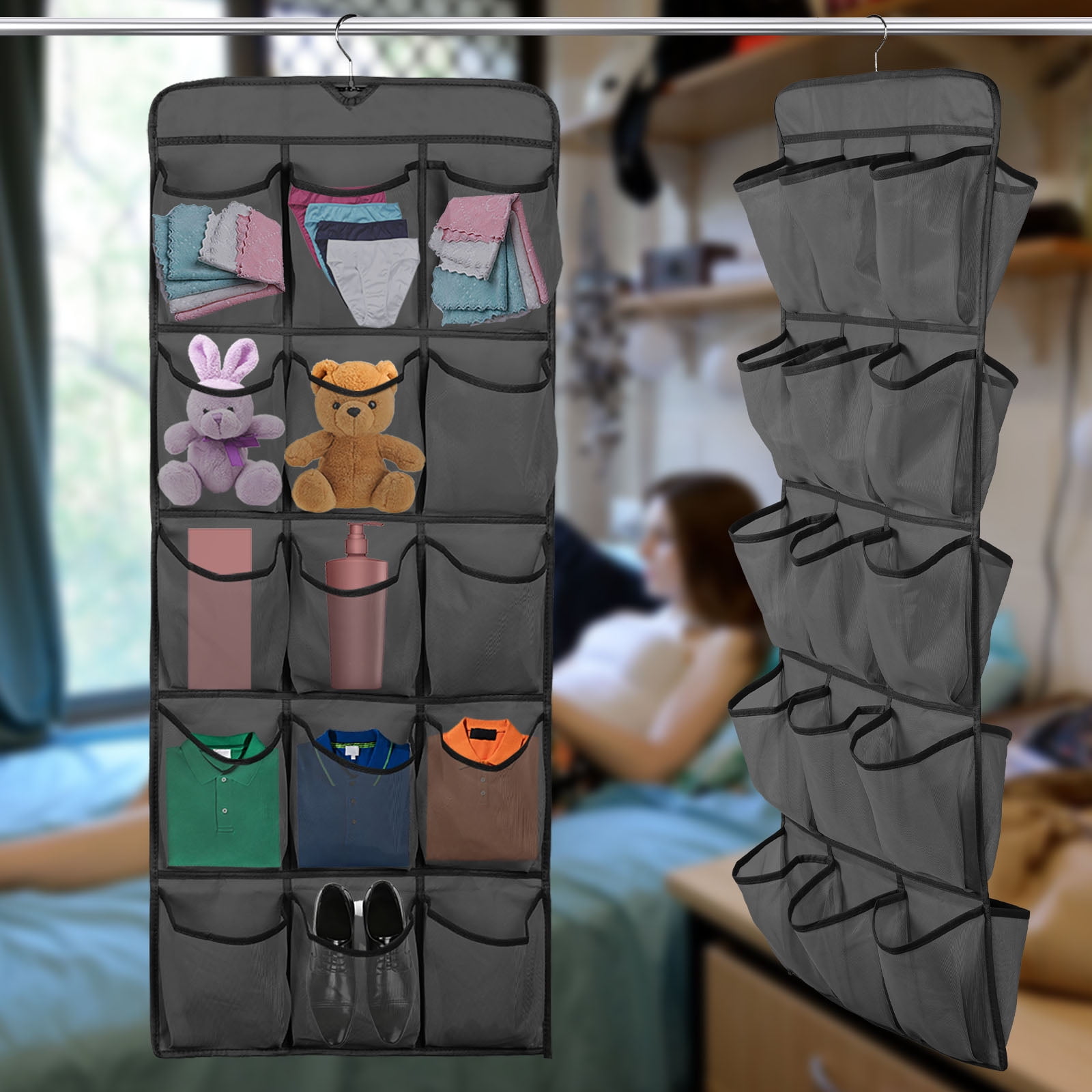 Hanging Shoe Organizer Rotary Solid Over the Door Shoe Organizer ...