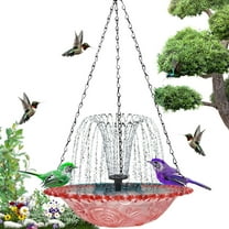 Hanging Solar Bird Bath Fountain, Hummingbird Mister Solar Powered ...