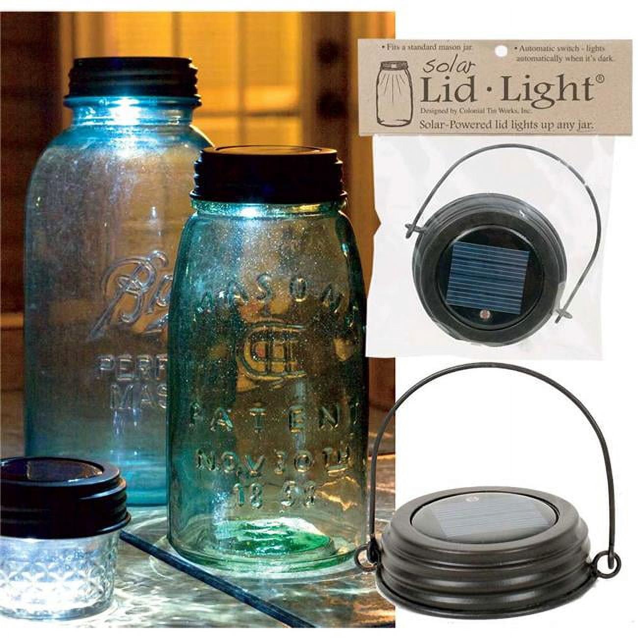 Hanging Solar Lid Light - Rustic Brown - Box of 4 - Walmart.com