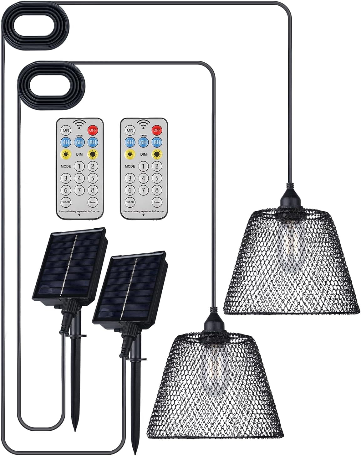 Hanging Solar Powered Outdoor Rechargeable Dusk to Dawn Waterproof ...