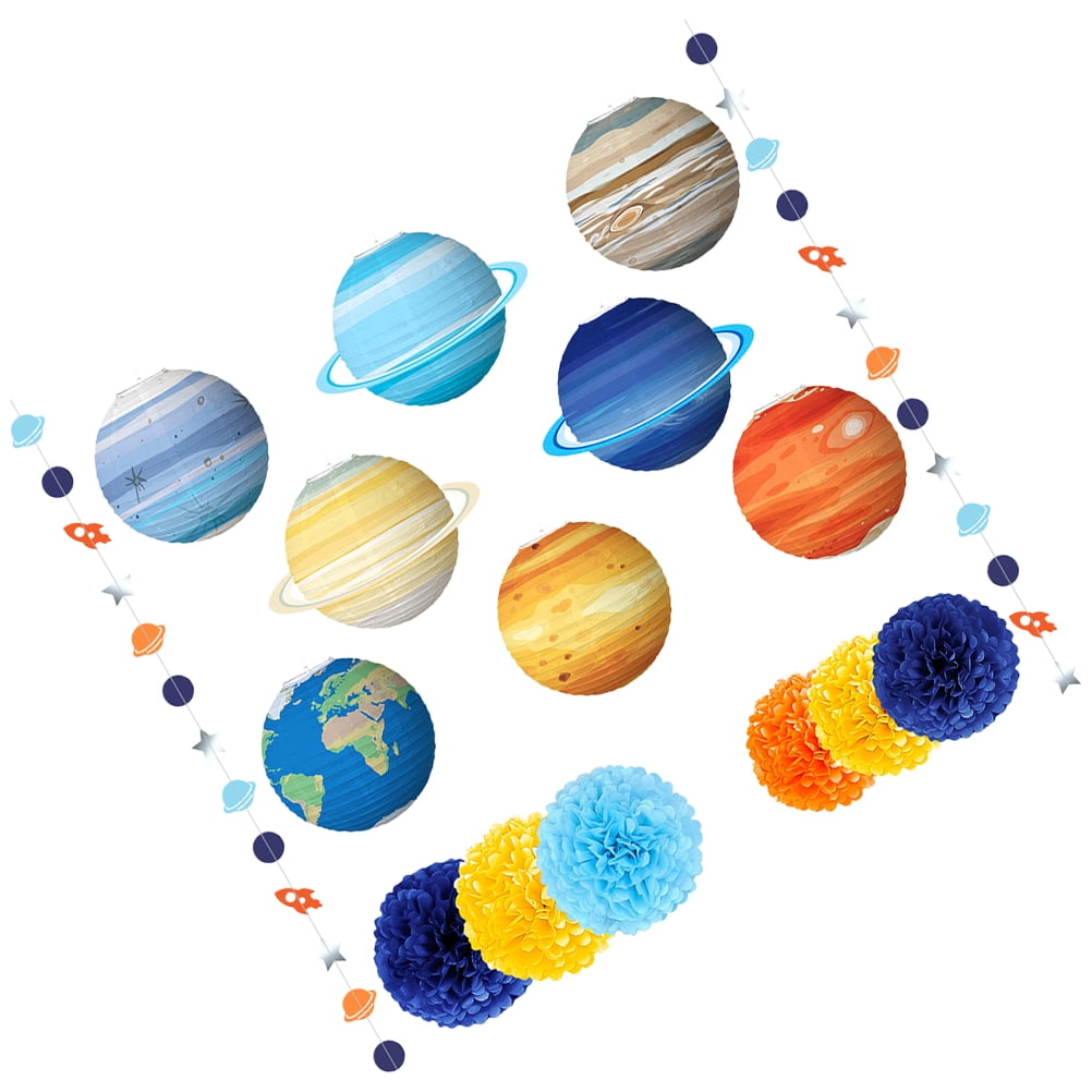 Hanging Solar System Decor Decorative Paper Lantern Festoon - Walmart.com