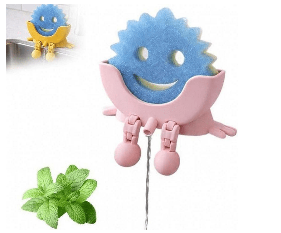 Hanging Sponge Holder with Drainage – Keeps Your Sponge Dry & Smiling ...