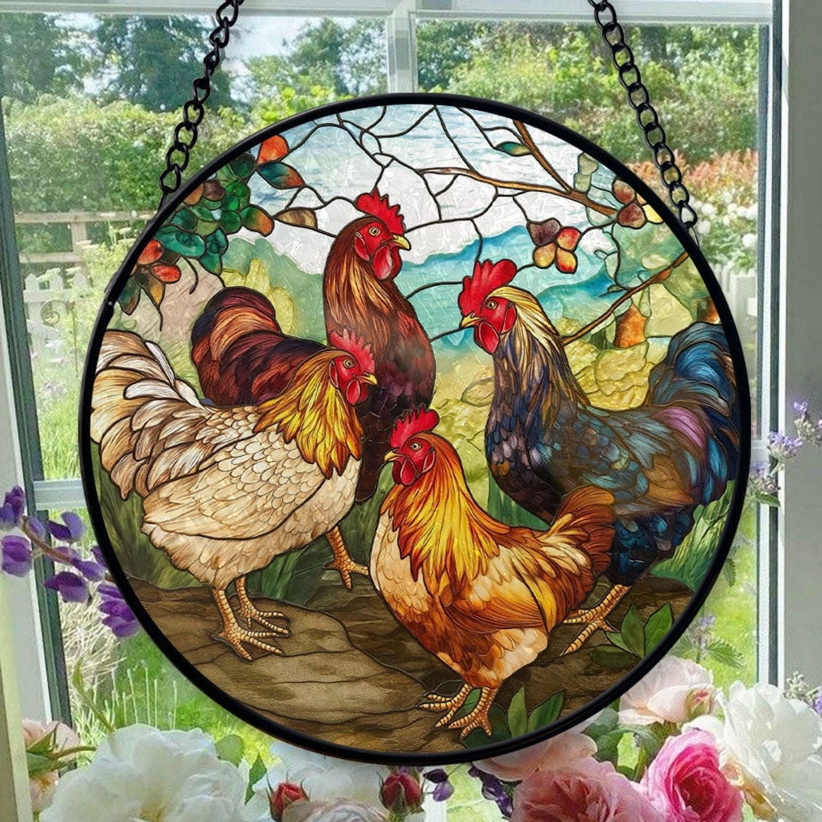 Hanging Stained Glass for Windows Backyard Chickens - Stained Glass for ...