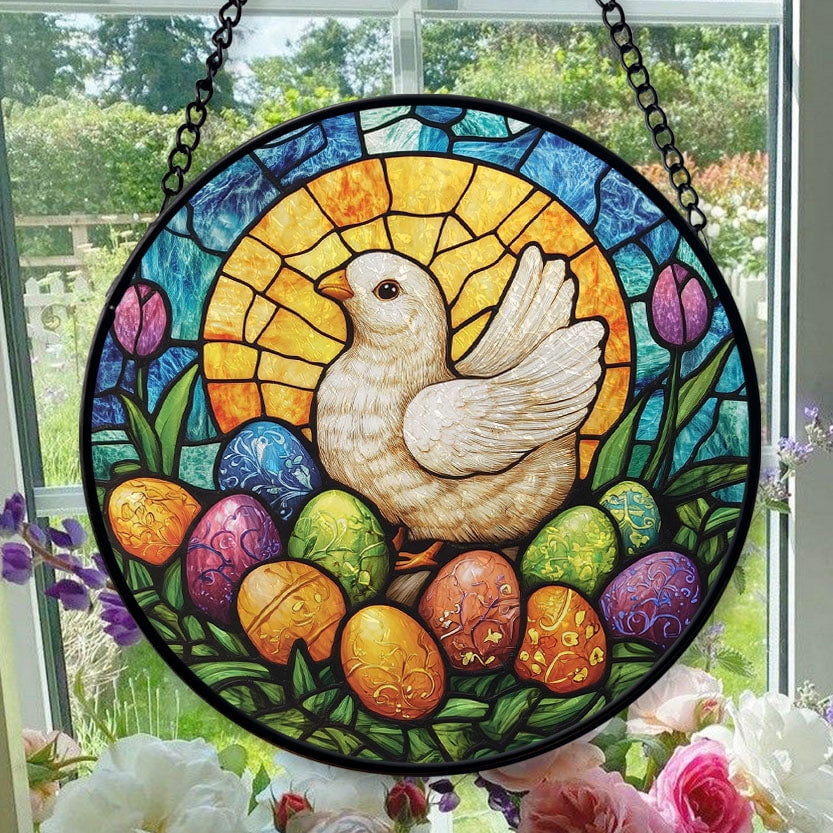 Hanging Stained Glass for Windows Chick - Stained Glass for Windows ...