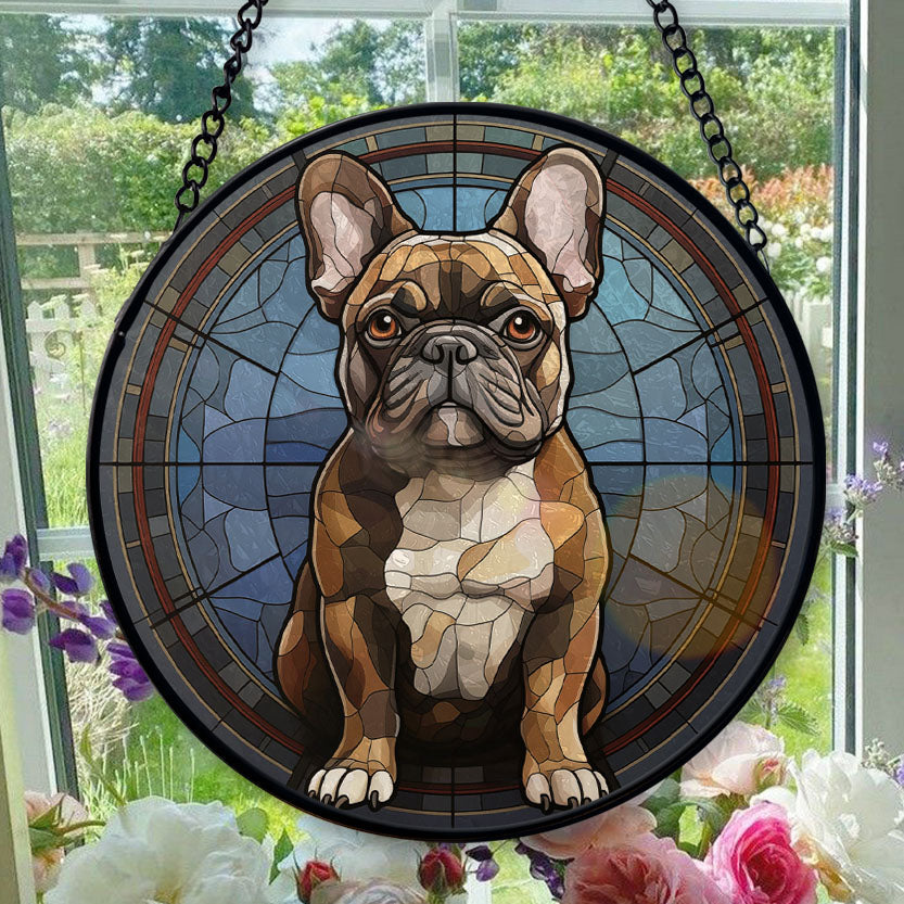 Hanging Stained Glass for Windows French Bulldog - Stained Glass for ...