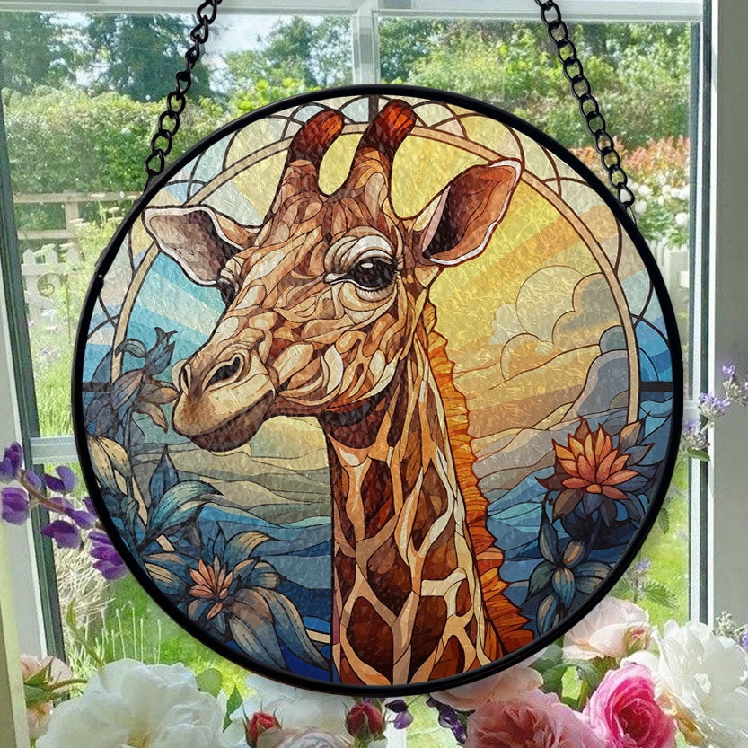 Hanging Stained Glass for Windows Giraffe - Stained Glass for Windows ...