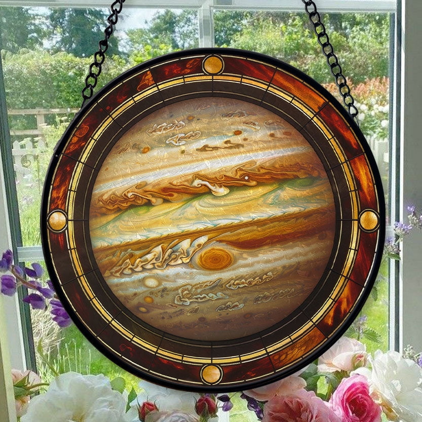 Hanging Stained Glass for Windows Jupiter - Stained Glass for Windows ...