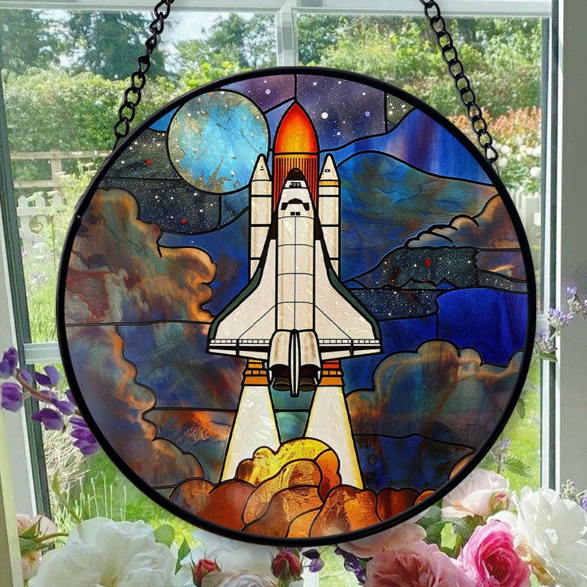 Hanging Stained Glass for Windows Space Shuttle - Stained Glass for ...